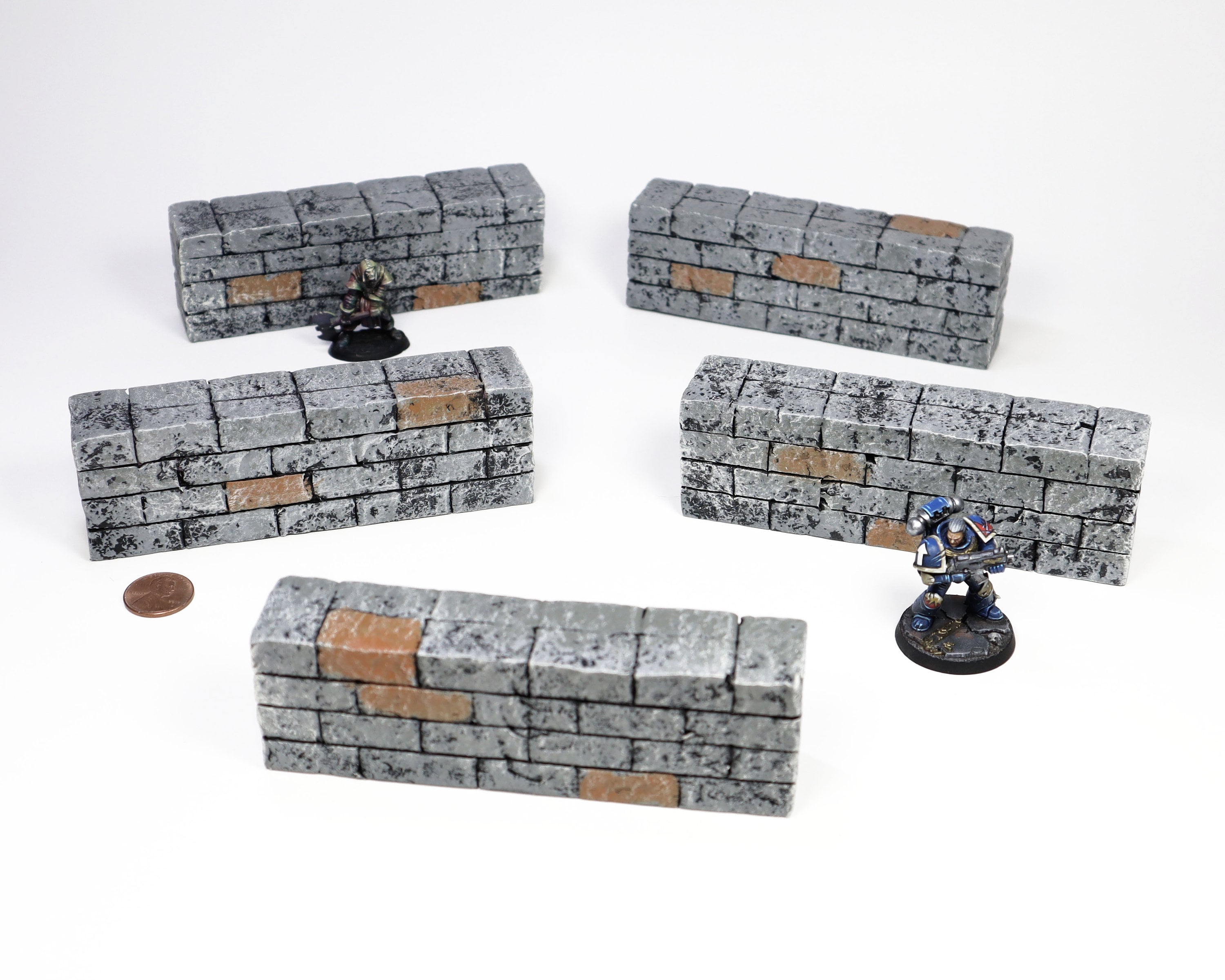 Brick Walls Wargame & RPG Terrain: 5 Modular Scatter Pieces - Etsy