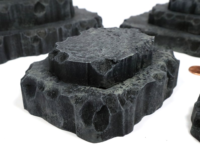 Handmade Basalt Black Stacking Hills premium Modular Terrain - Etsy