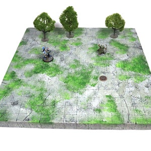 Handmade Reversible Dual Terrain 16x16 Battle Grid Board for Dungeons ...