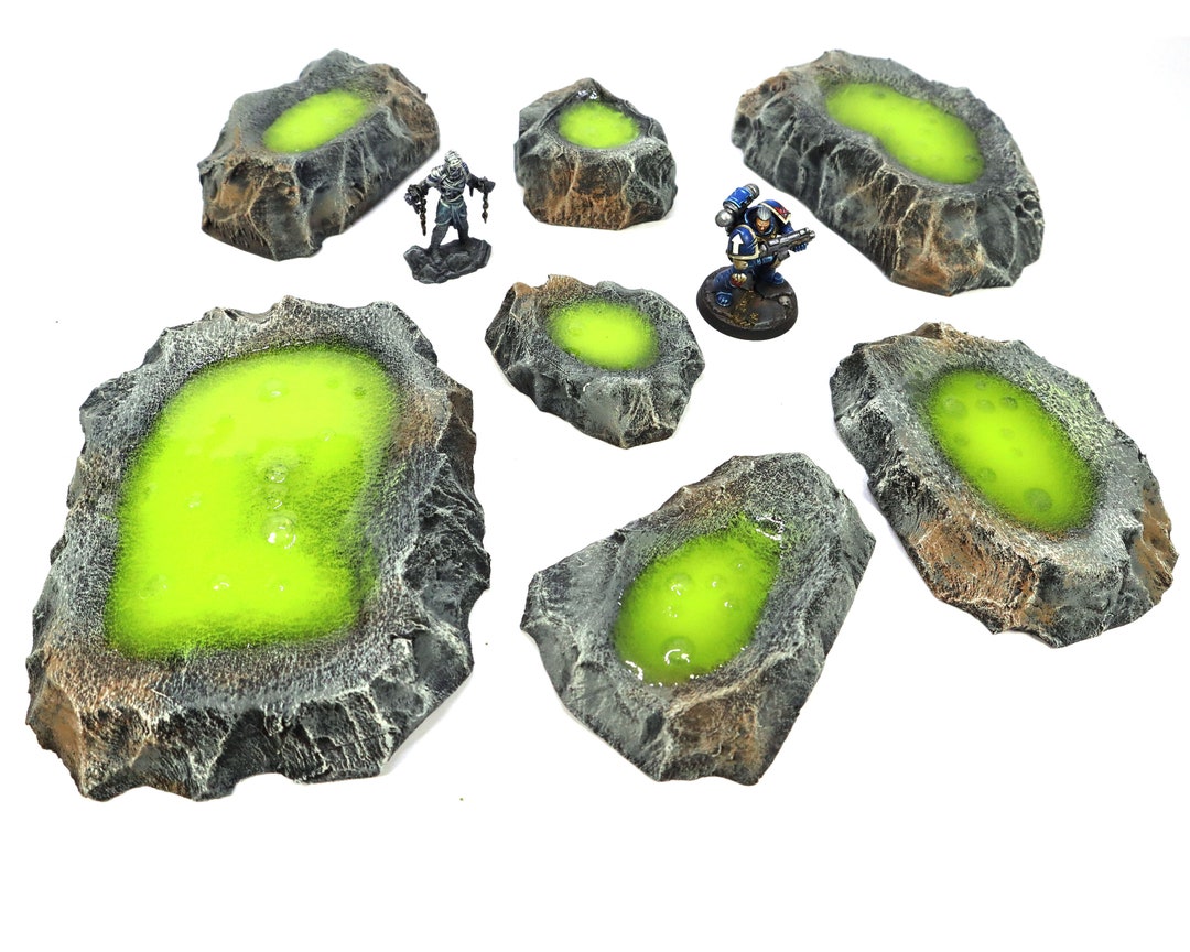 Handmade Acid Pools Terrain Set: RPG & Wargaming Scenery - Etsy