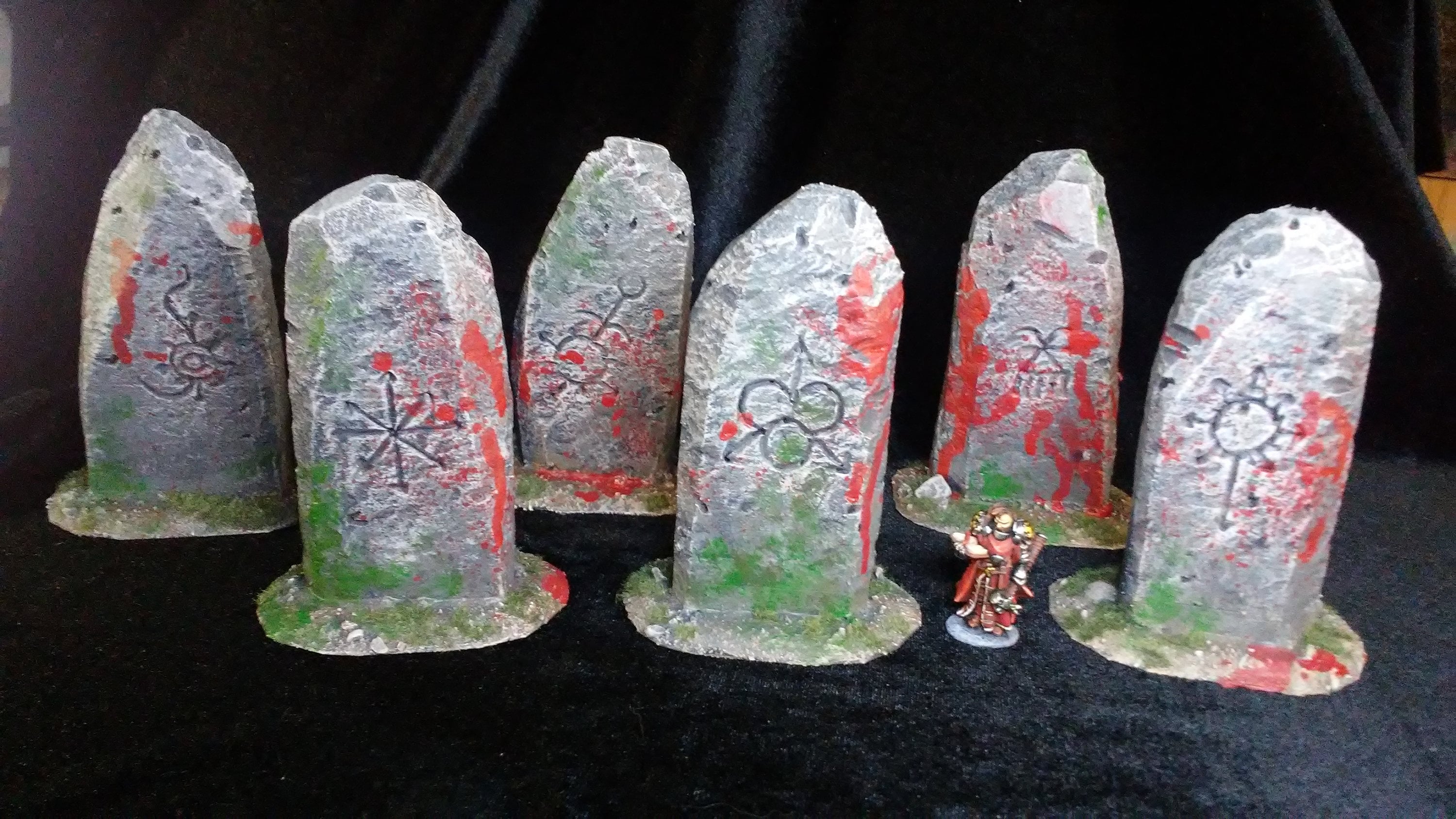 Bloody Chaos Standing Stones, Warhammer 40k Terrain Scenery (set of 6 ...