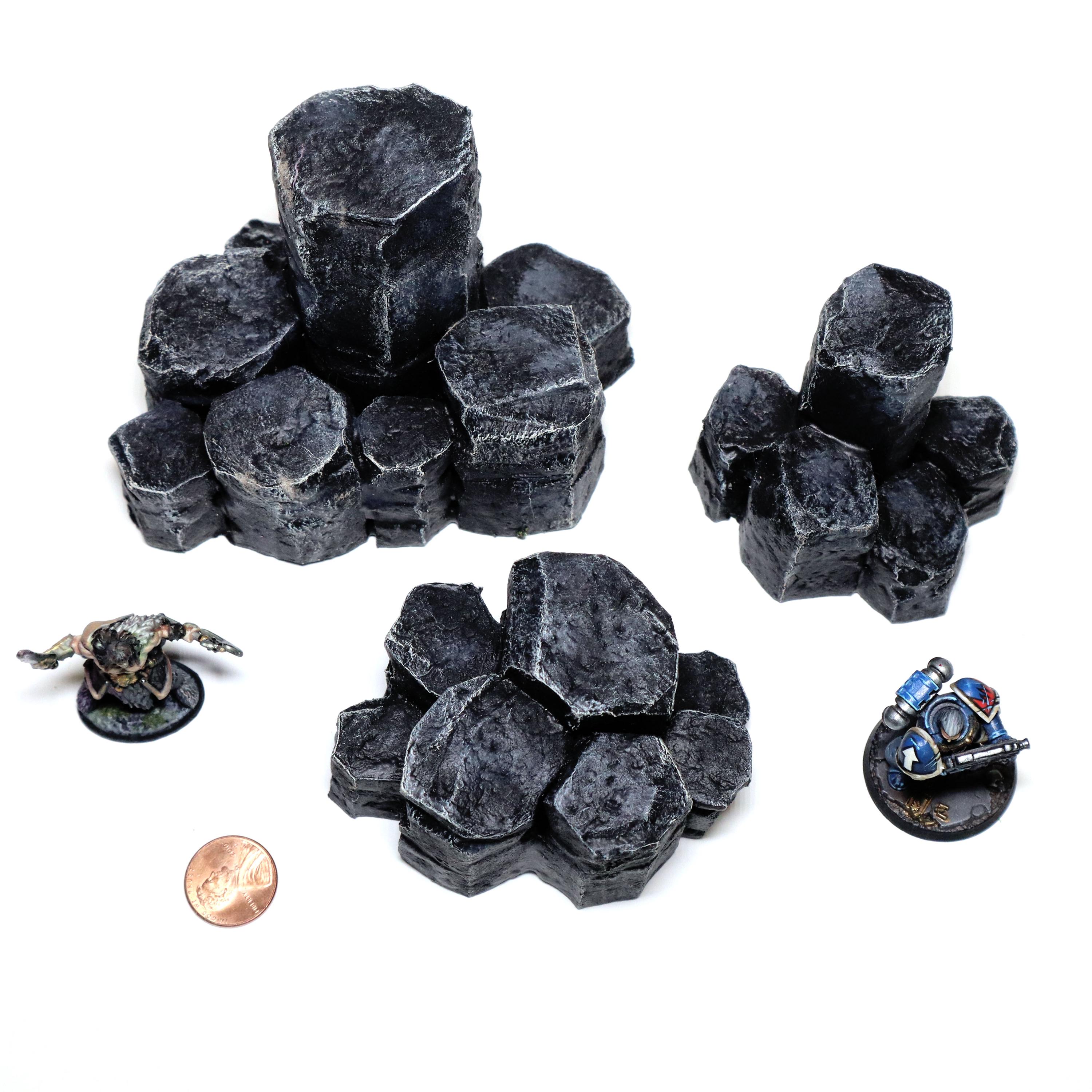 Hexagonal Basalt Pillar Formations | Handmade Wargame & RPG Terrain - Etsy