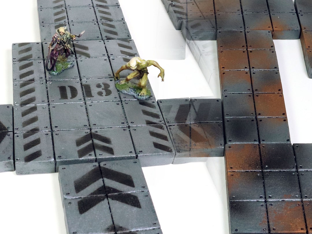 Customizable Sci-fi Dungeon Tile Set -- Fully Painted -- for Tabletop ...