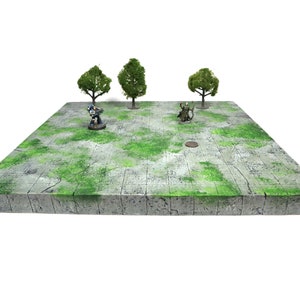 Handmade Reversible Dual Terrain 16x16 Battle Grid Board for Dungeons ...