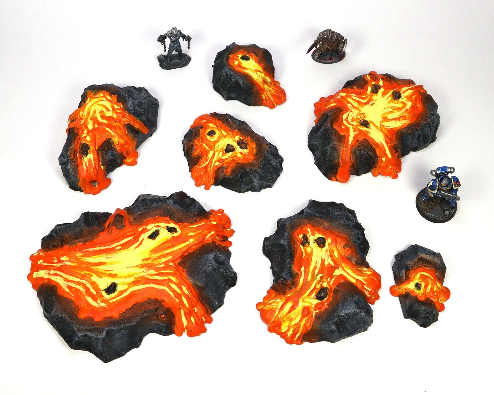 Handmade Lava Terrain Set: Tabletop Gaming Scenery - Etsy