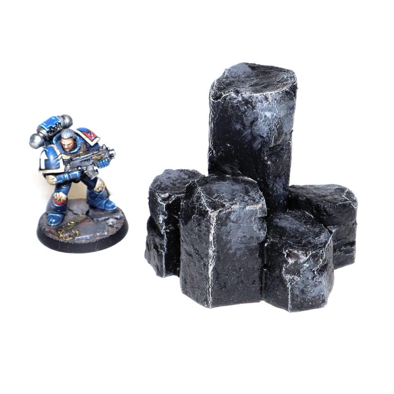 Hexagonal Basalt Pillar Formations | Handmade Wargame & RPG Terrain - Etsy