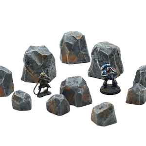 Customizable Modular Boulder Terrain Sets for Rpgs & Wargames - Choose ...
