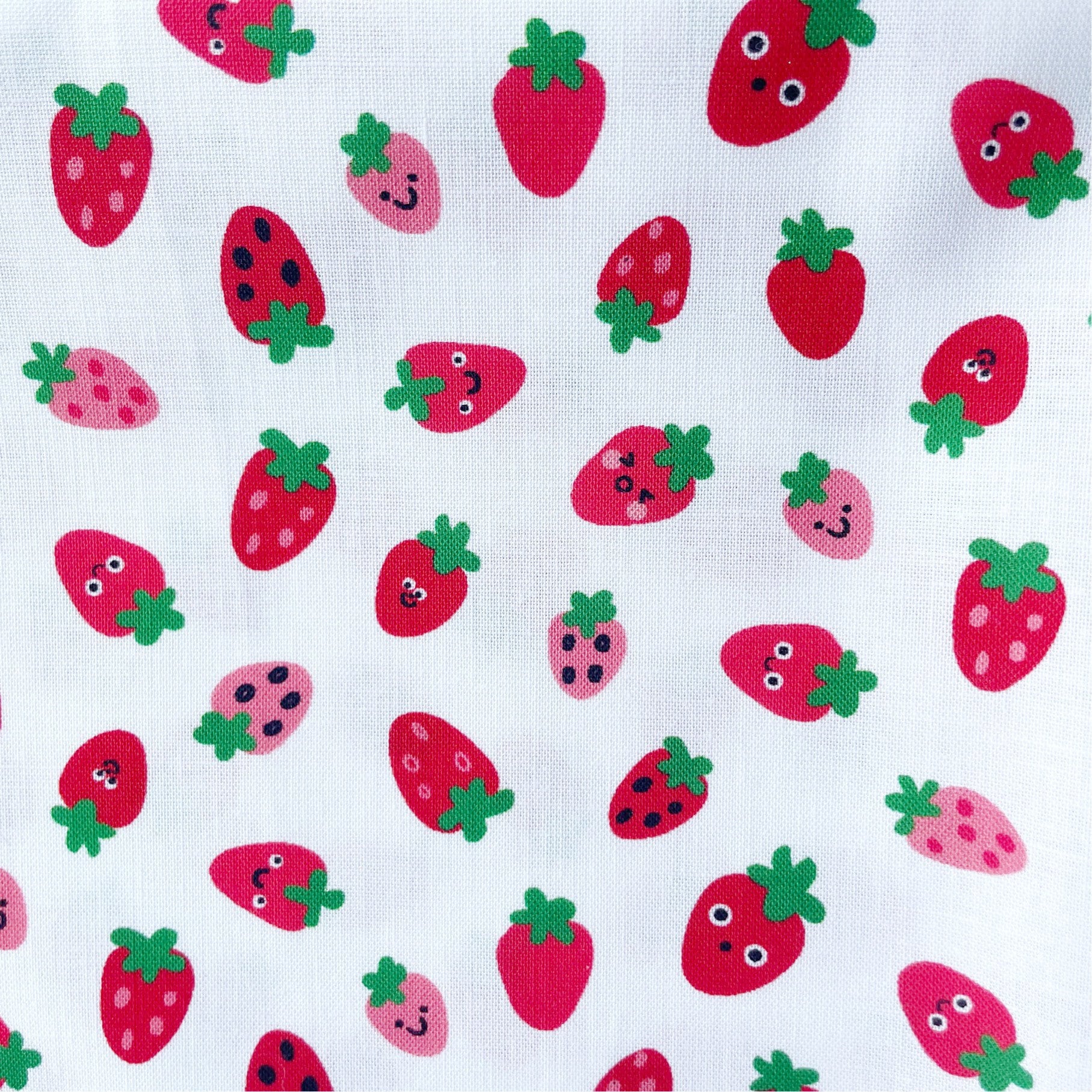 Strawberry Print Cotton, Sewing Fabric, 100% Cotton , Fun Cute Print ...