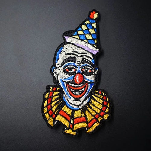 Evil Clown Mask Patch Scary Movie Embroidered Iron on CE3 - Etsy