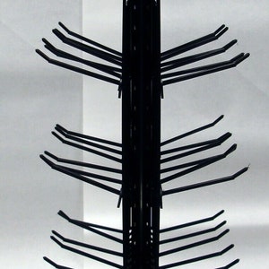 2 Sided Plastic Black Counter Top Peg Board Spinner Rack Display With ...