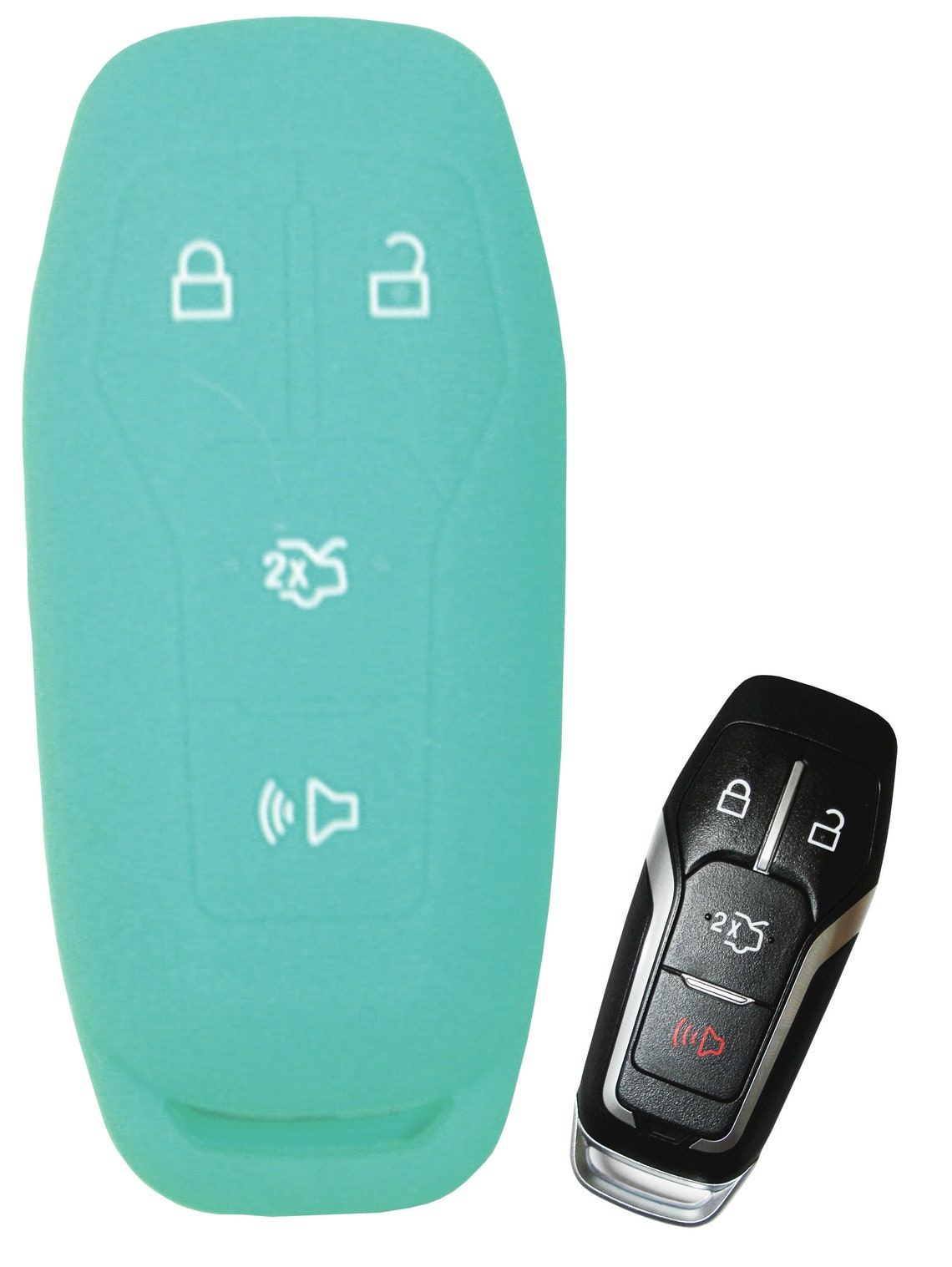 Ford Keyless Entry Remote Rubber Key Fob Cover for F150 Mustang ...