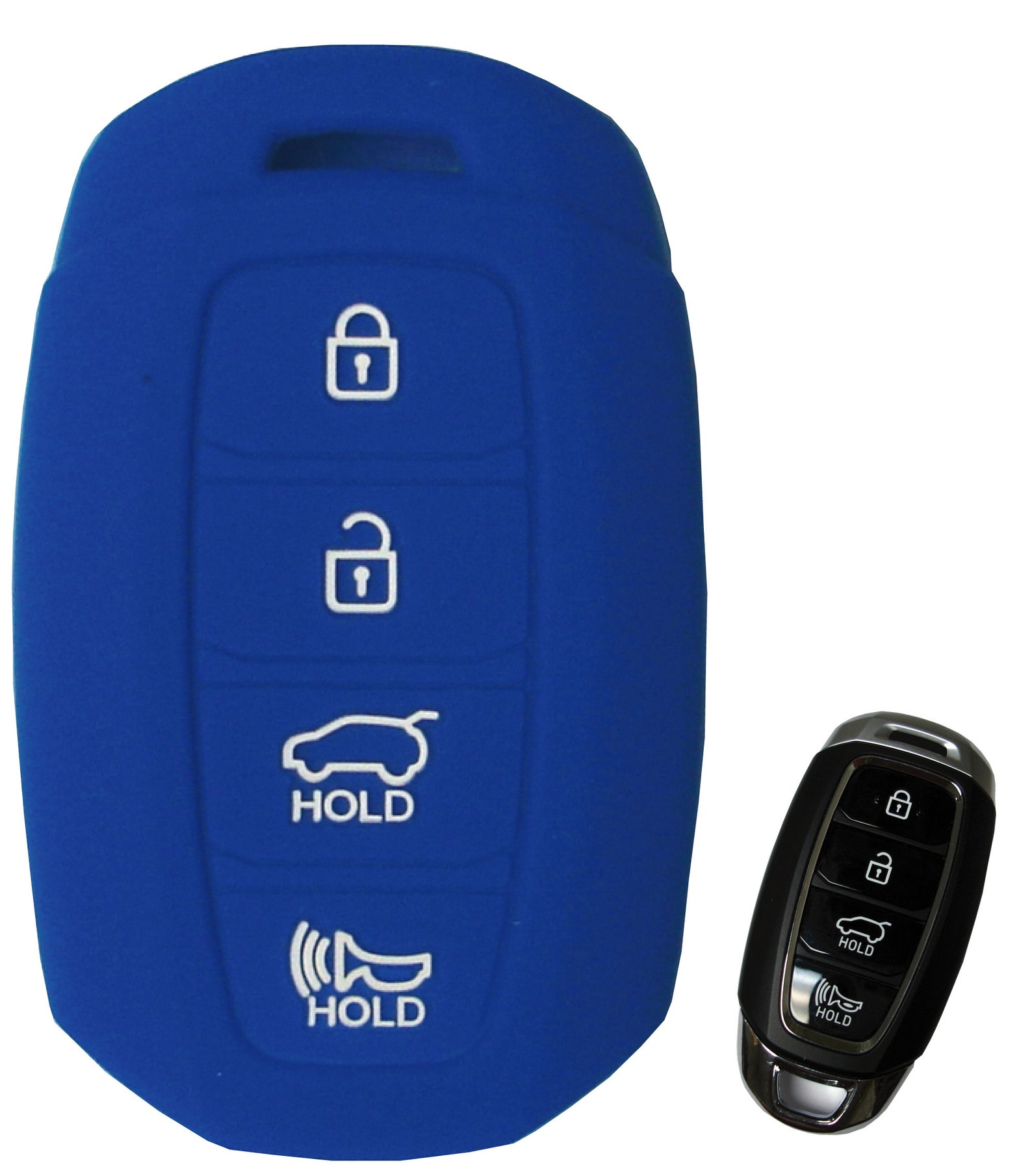 Keyless Entry Key Fob Rubber Remote Cover Protector for Hyundai Santa ...