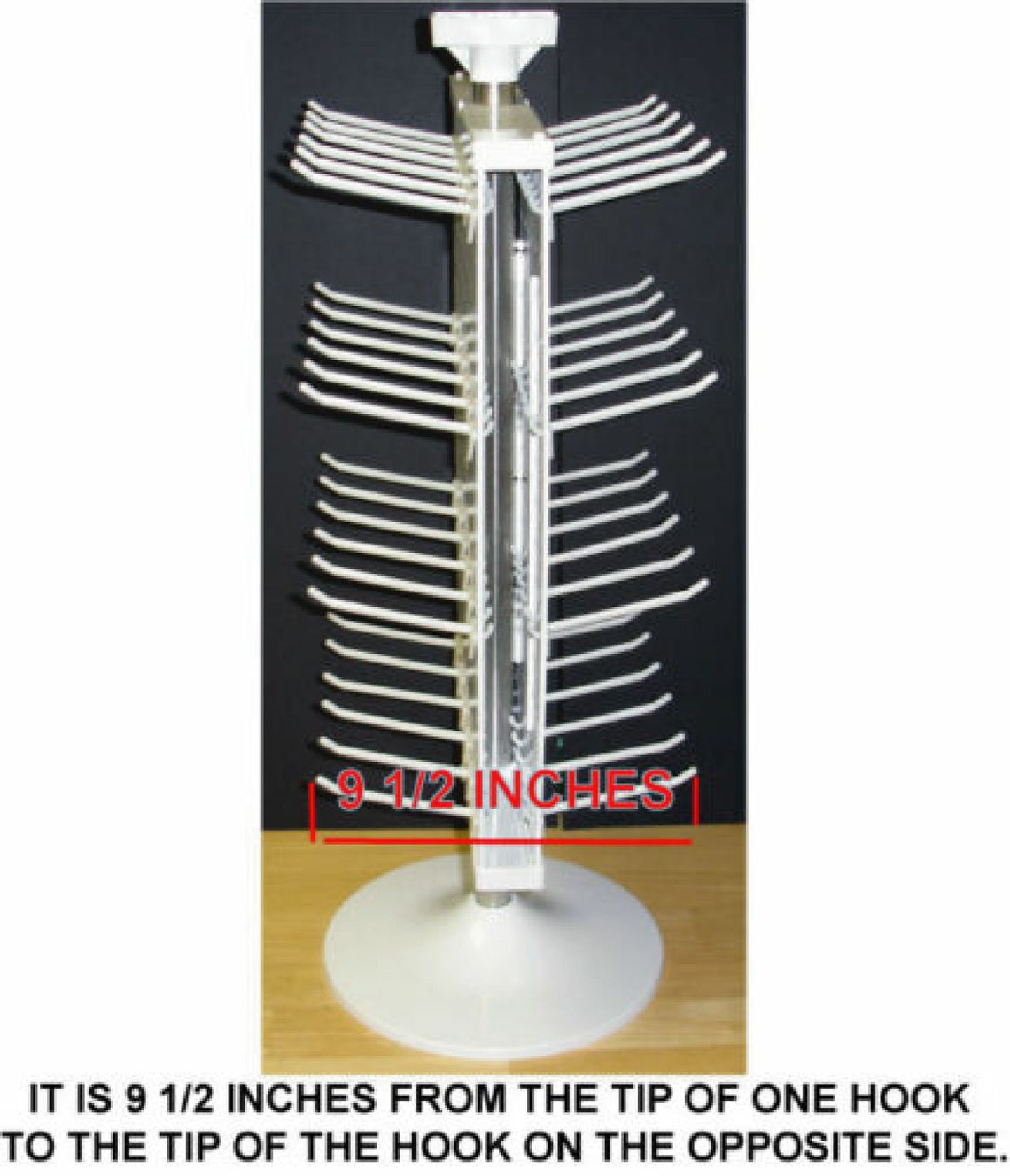 2 Sided White Plastic Counter Top Peg Board Spinner Rack Display ...