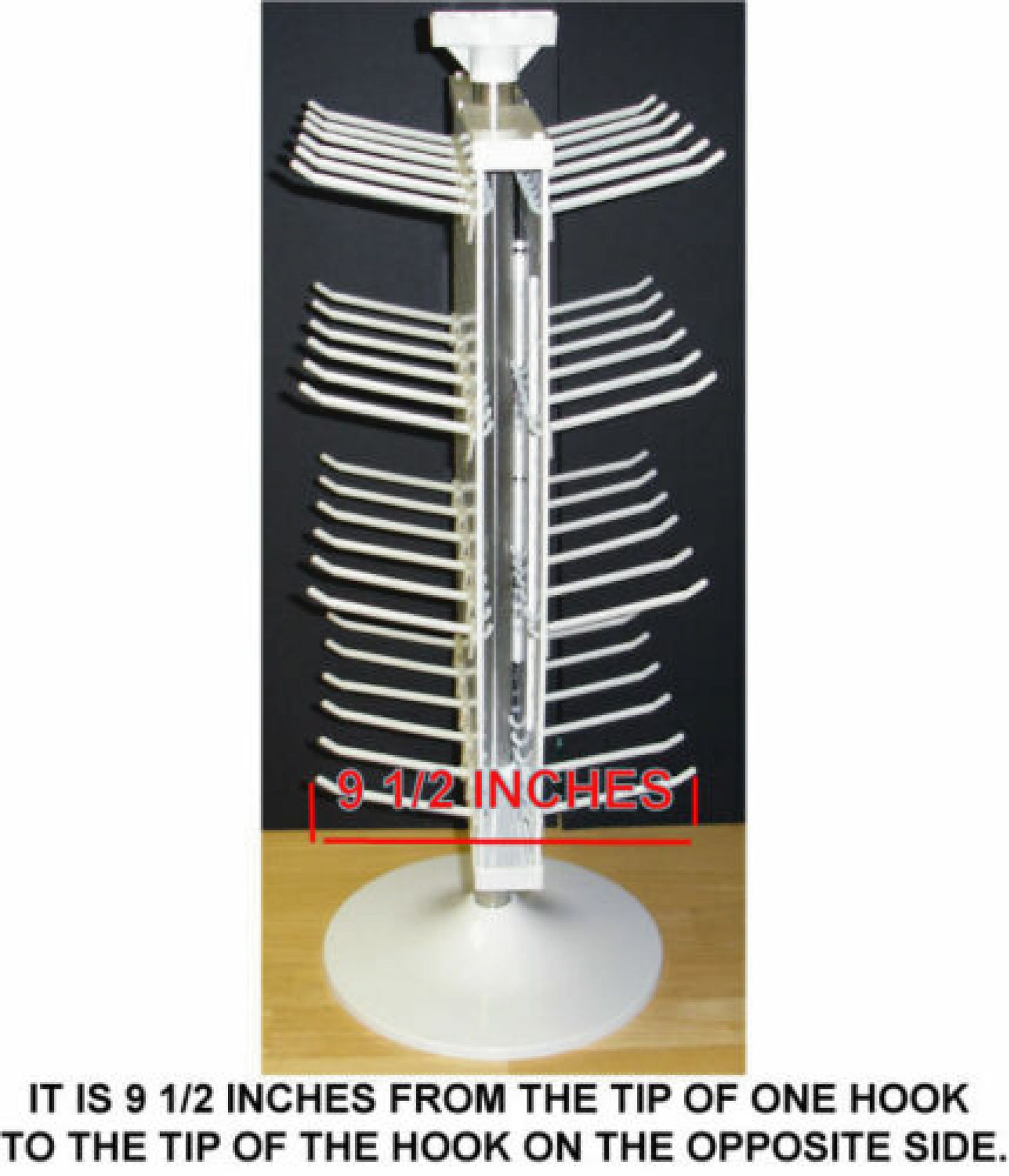 2 Sided White Plastic Counter Top Peg Board Spinner Rack Display ...