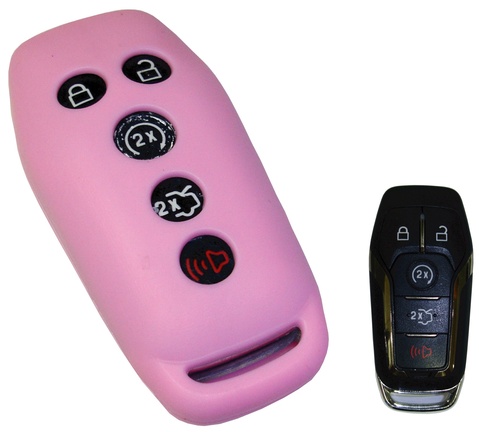 2-pack Keyless Entry Remote Key Fob Rubber Cover Fits Ford Lincoln ...