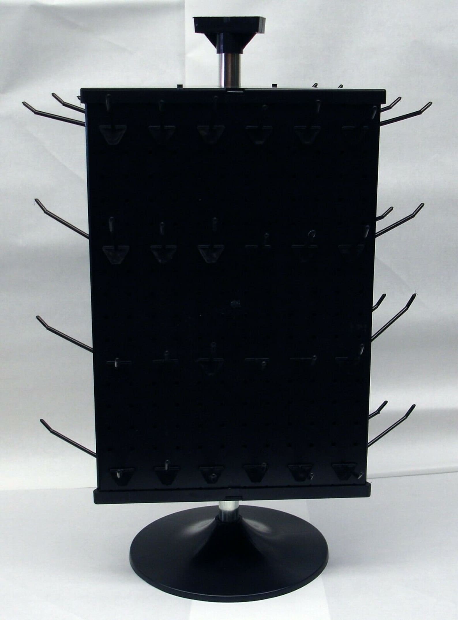 3 Sided Black Plastic Counter Top Peg Board Spinner Rack - Etsy