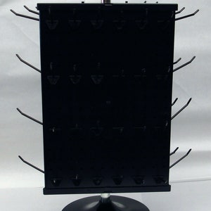 3 Sided Black Plastic Counter Top Peg Board Spinner Rack Display With ...
