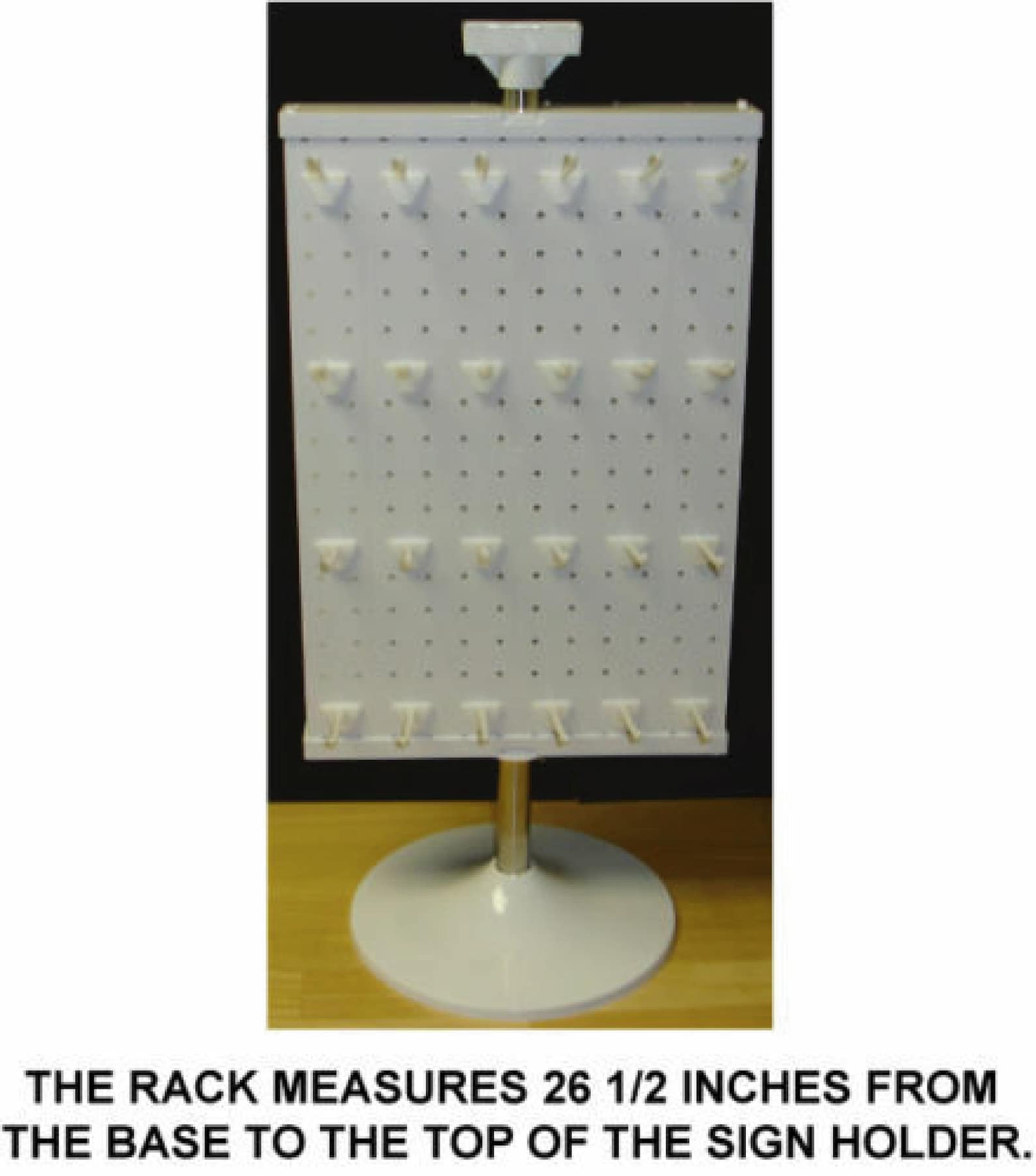 2 Sided White Plastic Counter Top Peg Board Spinner Rack Display ...