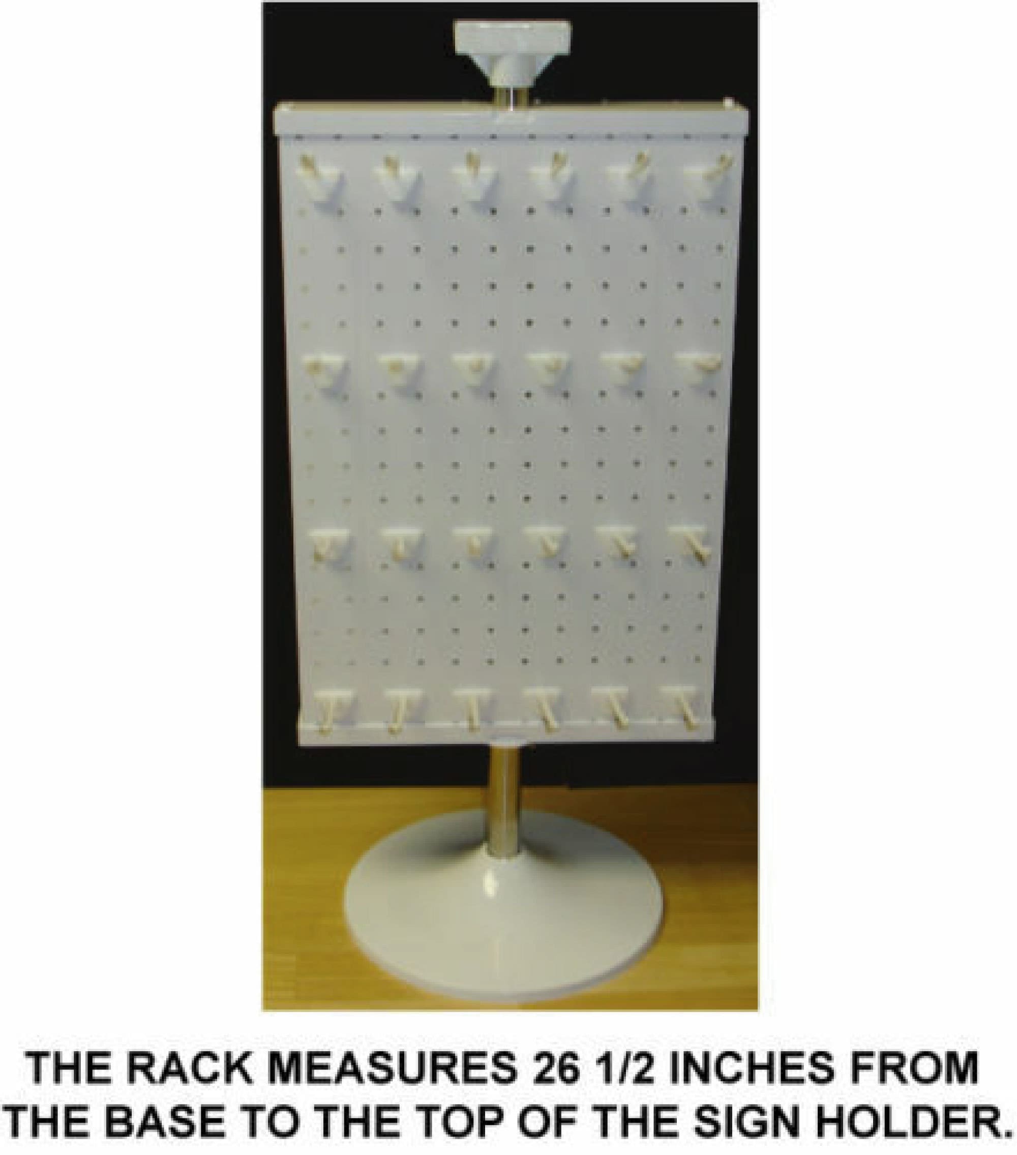 2 Sided White Plastic Counter Top Peg Board Spinner Rack Display ...