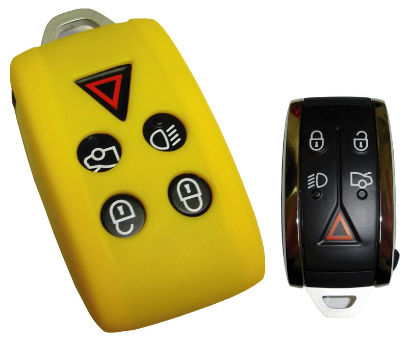 A Keyless Entry Remote Rubber Key Fob Cover Fits Jaguar 2006-12 With ...