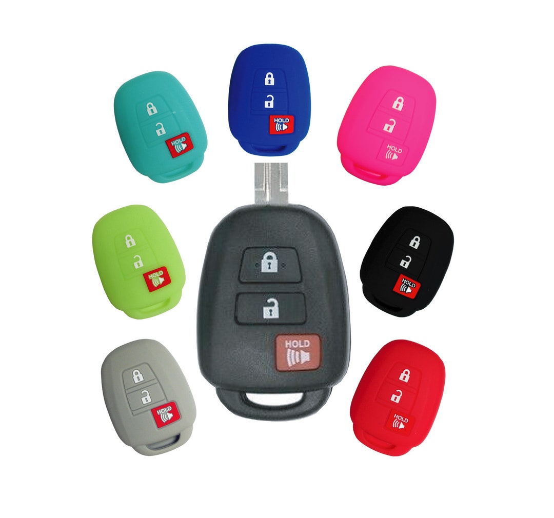 A Toyota Keyless Entry Remote Rubber Key Fob Cover for RAV4 Highlander ...