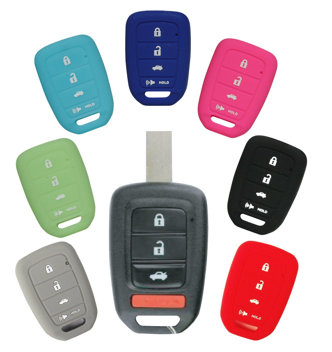 Keyless Entry Key Fob Silicone Rubber Remote Cover Fits Honda Civic ...