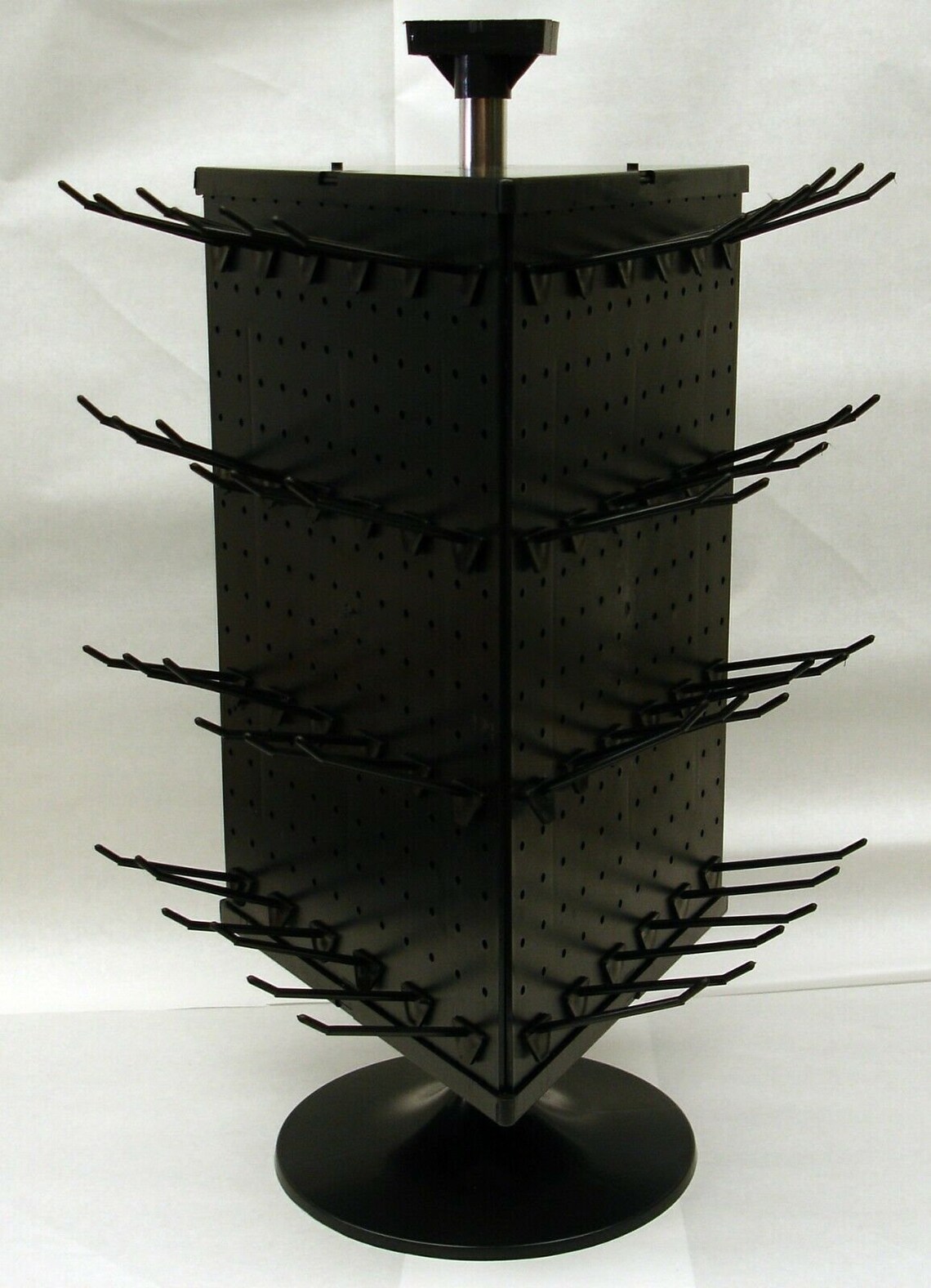3 Sided Black Plastic Counter Top Peg Board Spinner Rack - Etsy