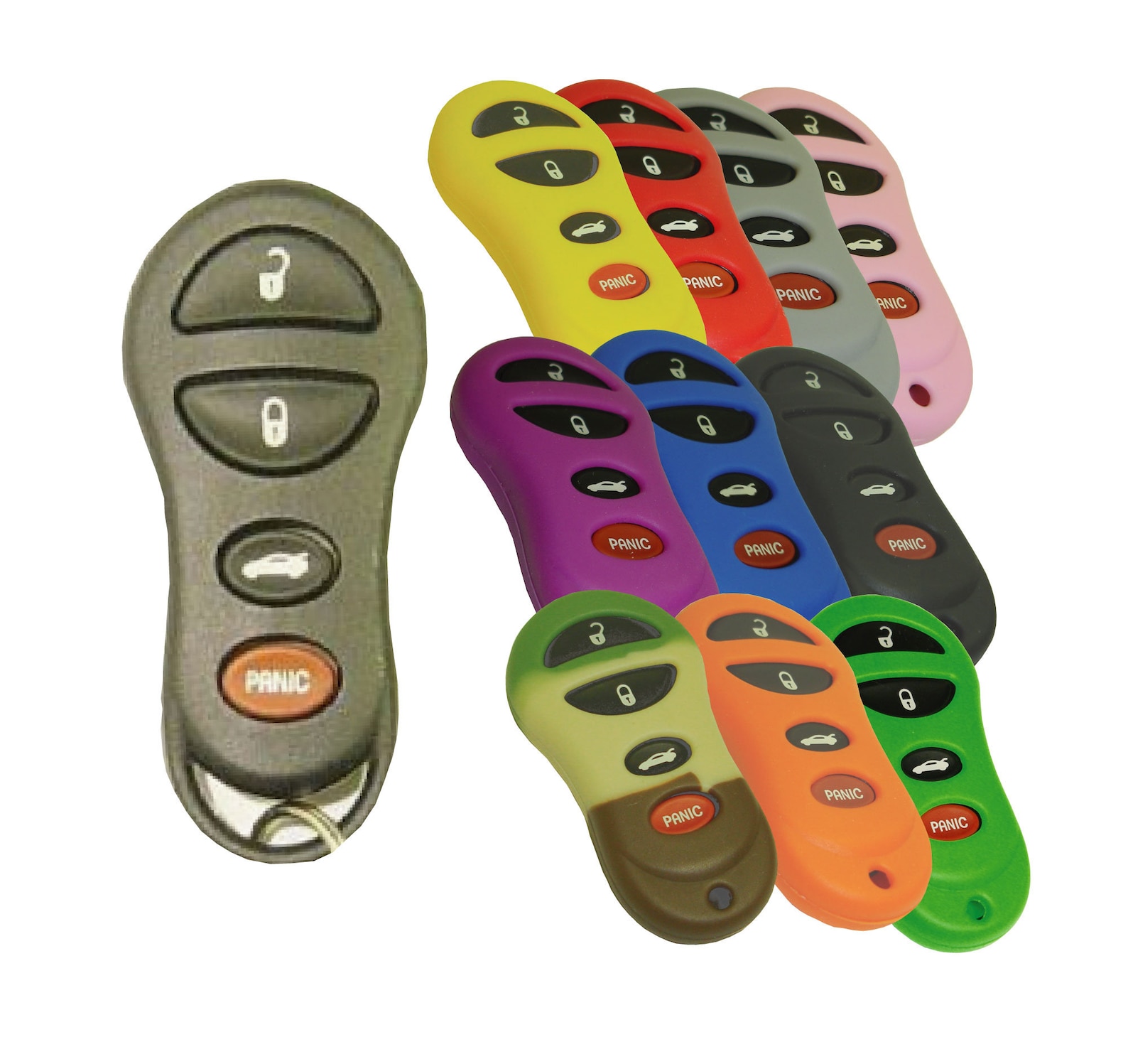 Keyless Entry Remote Rubber Key Fob Cover Fits Dodge Chrysler JEEP RAM ...