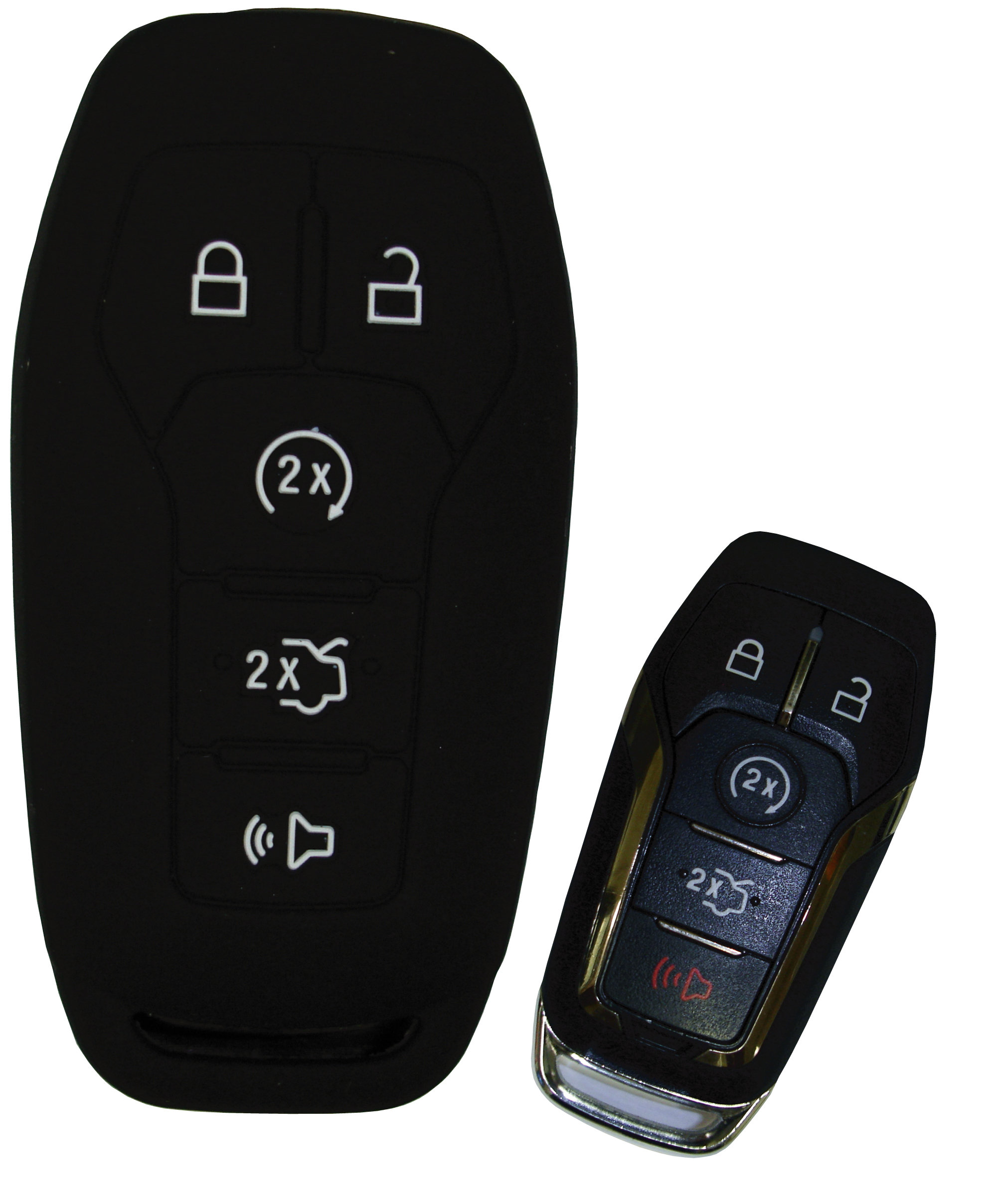 Ford Keyless Entry Remote Rubber Key Fob Cover for F150 Mustang ...