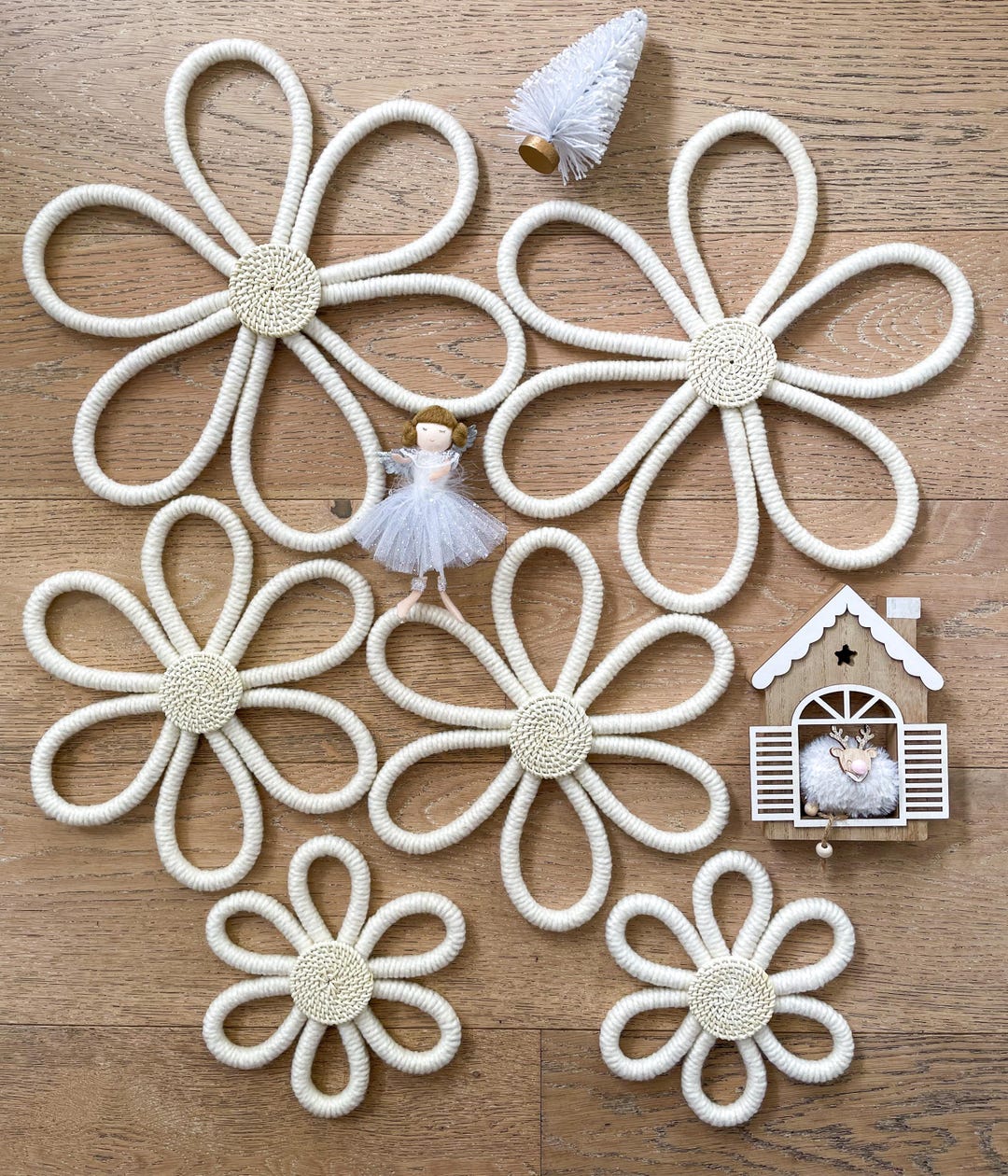 Flower Wall Hanging | Creamy Vanilla Wildflower | Kidsroom Decor ...