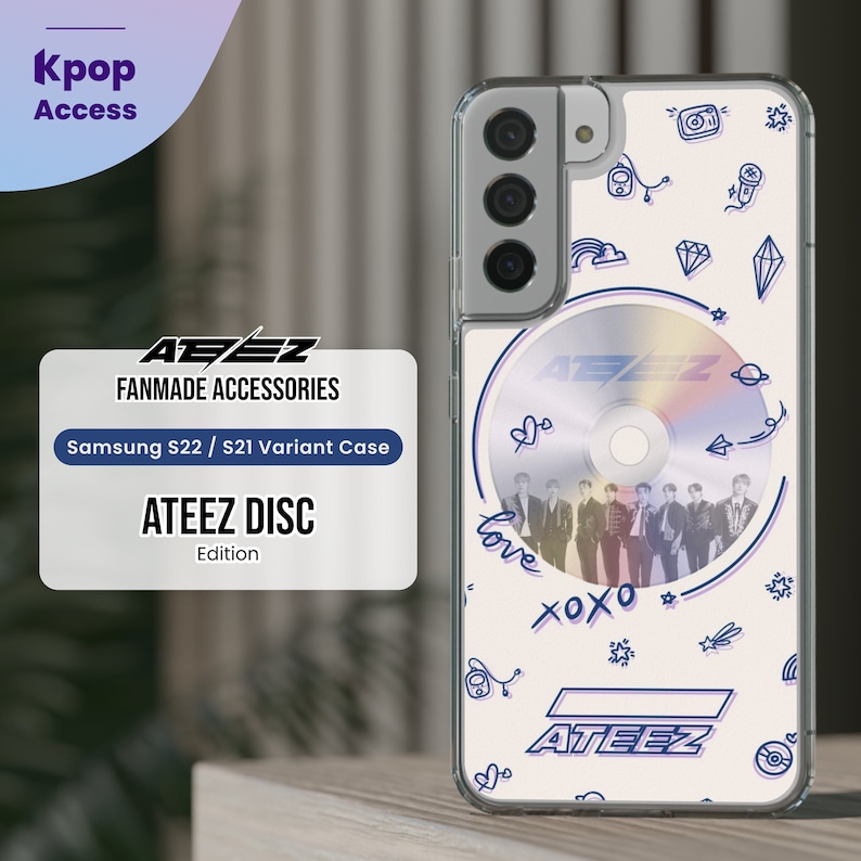 ATEEZ Disc Samsung Clear Cases : Fanmade Merch Gift for Kpop Ateez ...