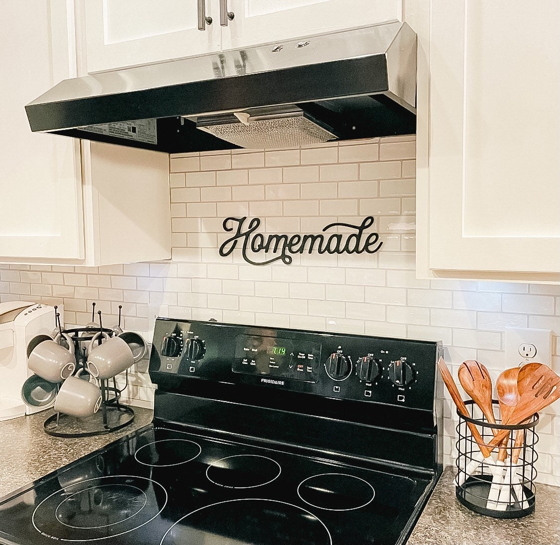 Homemade Word Cutout Kitchen Decor Kitchen Wall Art Modern | Etsy