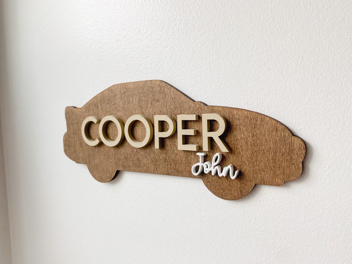 Car Nursery Decor. Baby Name Sign. Nursery Name Sign. Nursery - Etsy