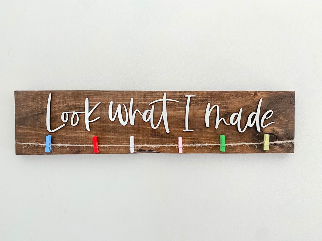 Look What I Made Sign Childrens Art Display Playroom Wall - Etsy