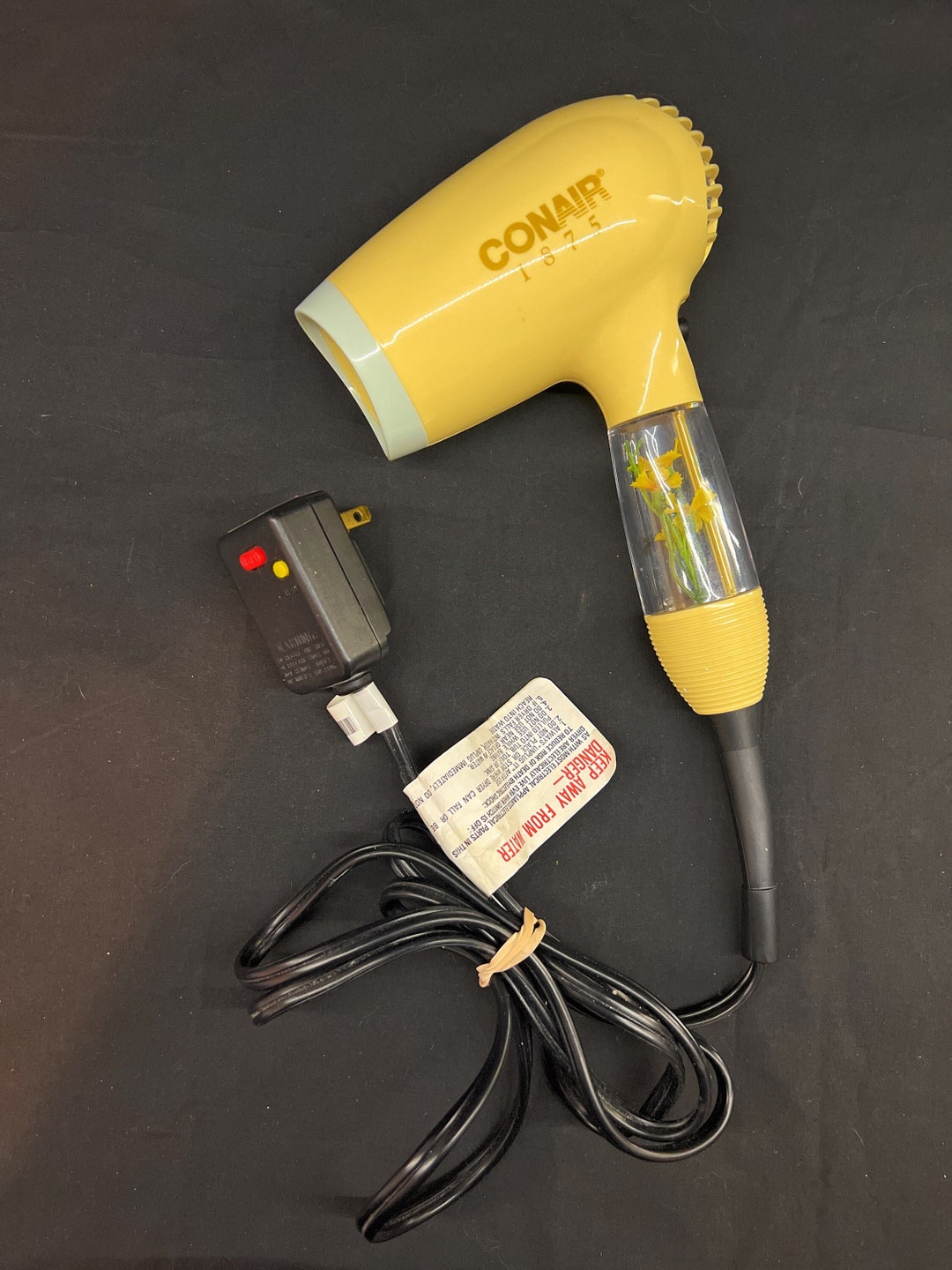 Rare Find Vintage Conair 1875 Hair Dryer Plastic Yellow Flowers in Hair ...