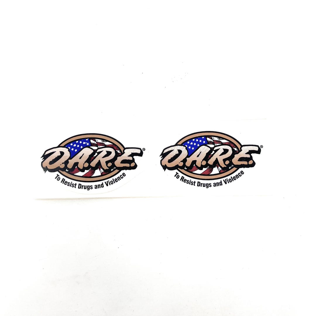 Vintage D.A.R.E Stickers - American Flag - Sold in Sets of 2 - Vintage ...