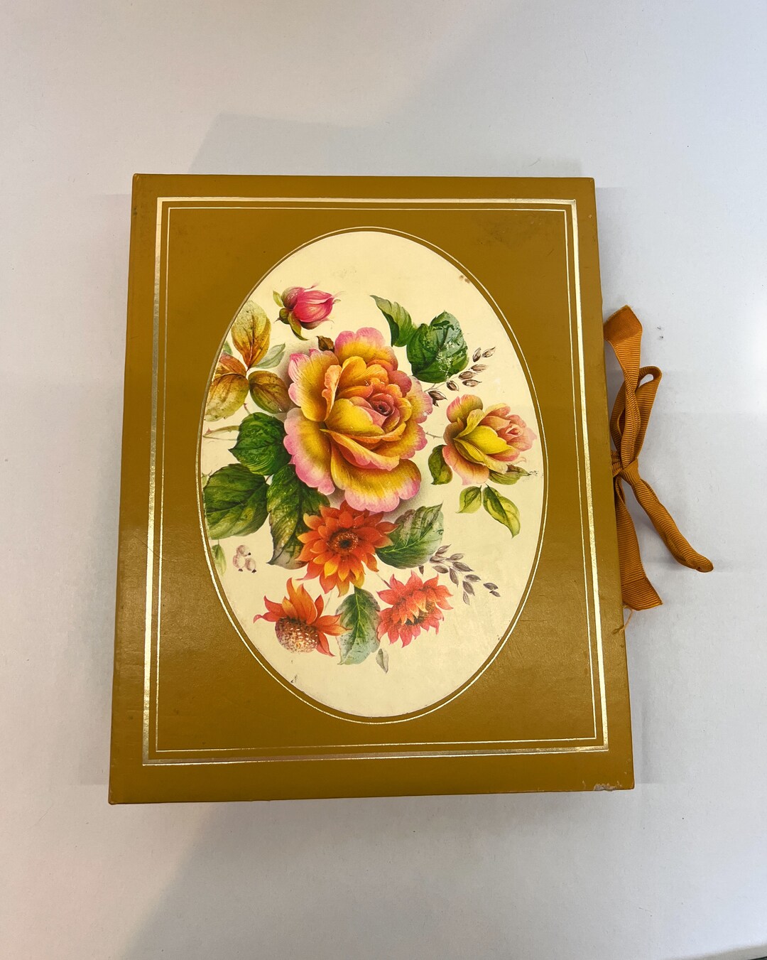 Vintage Recipe File Roses Tied With a Ribbon - Etsy