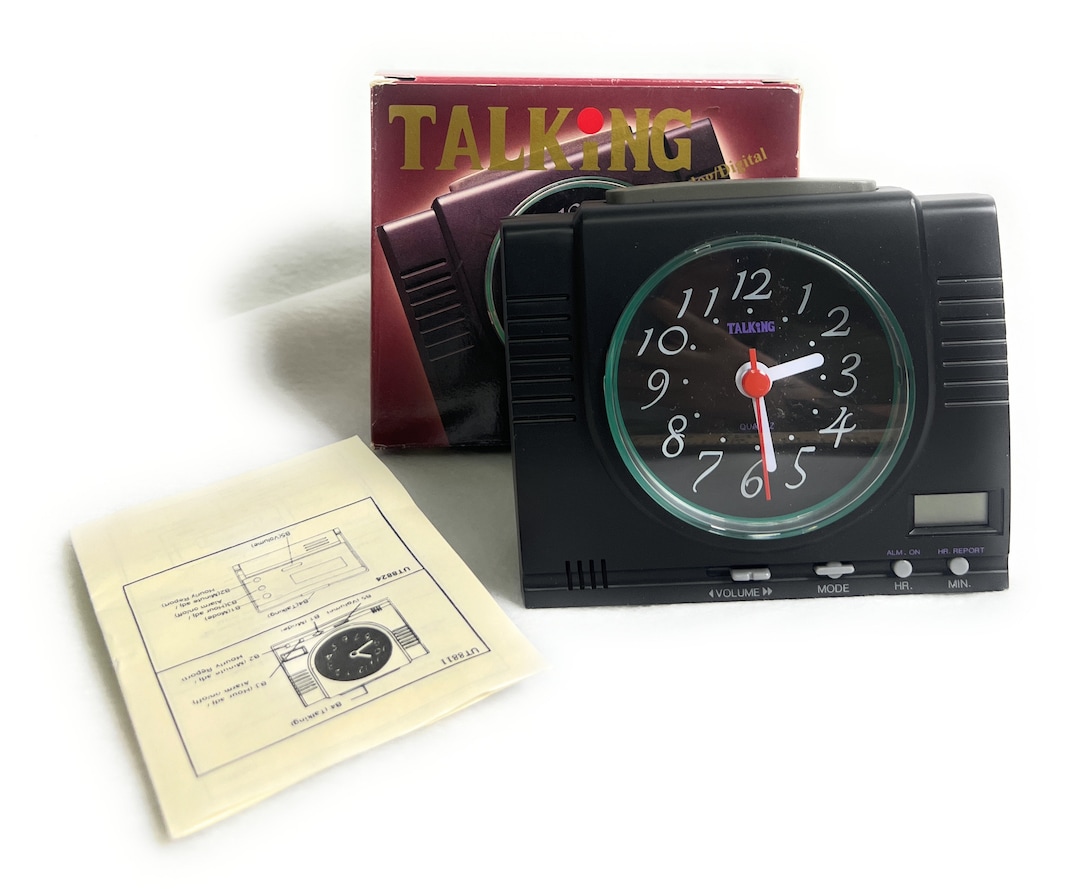 Analog and Digital Talking Desk Clock in Original Box Tested and Works ...