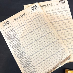 Vintage Uno. Uno Score Pads, and Uno ONO99 Lot - Uno I Complete, ONO99 ...