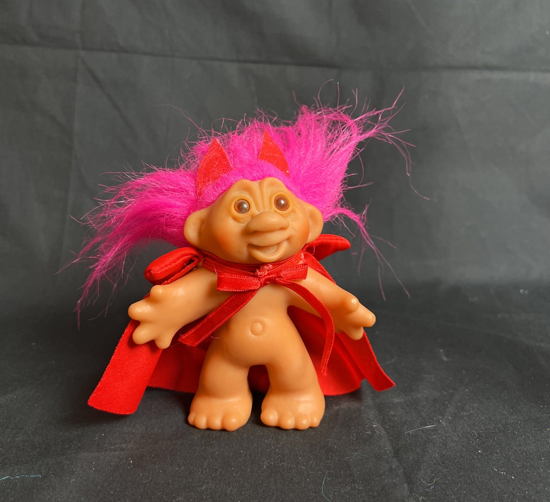 Vintage Dam 1986 Troll Doll - Devil With Pink Hair - Etsy
