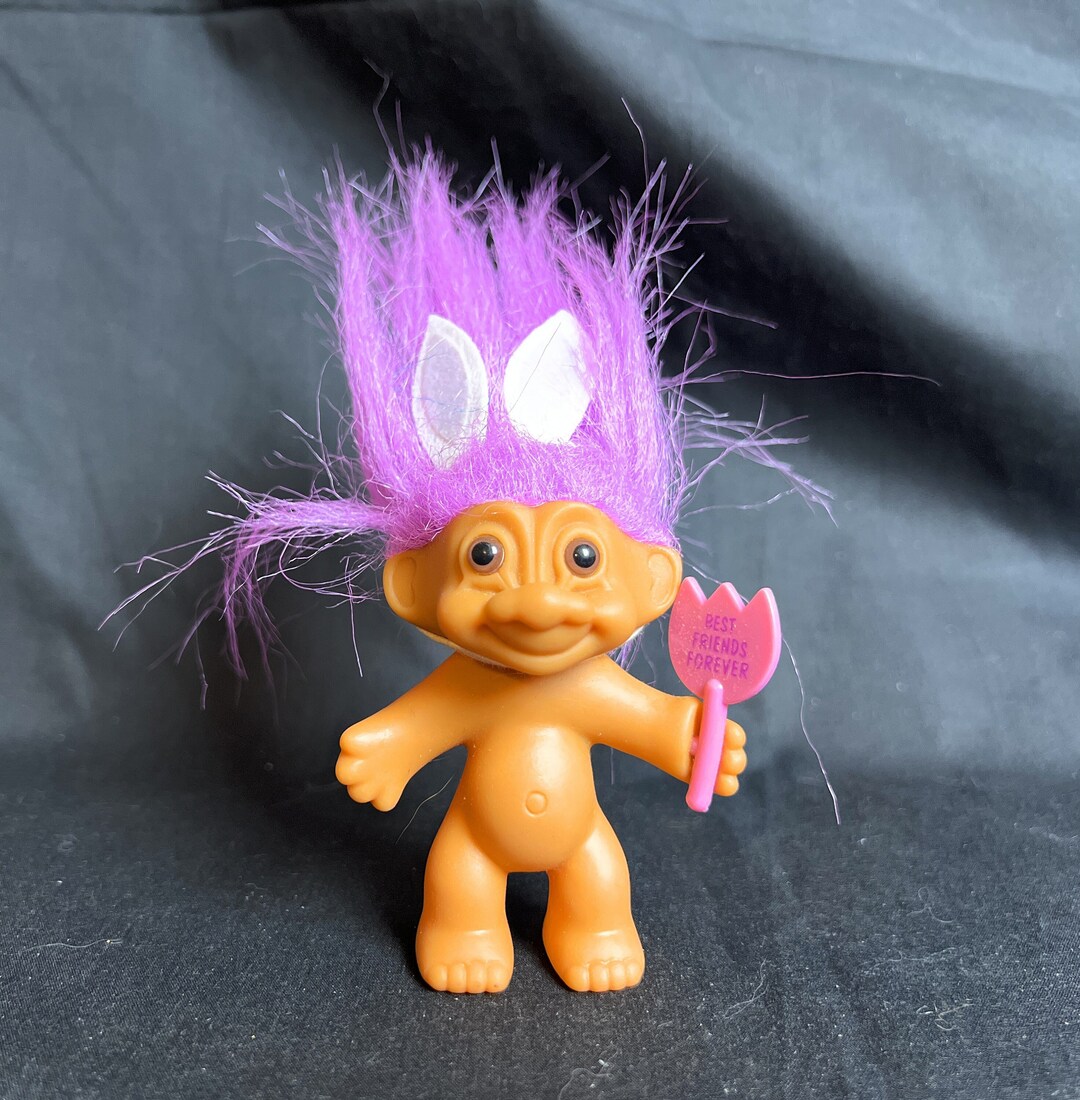 Vintage Russ Easter Bunny Troll Doll - Best Friends Forever - Lavender ...
