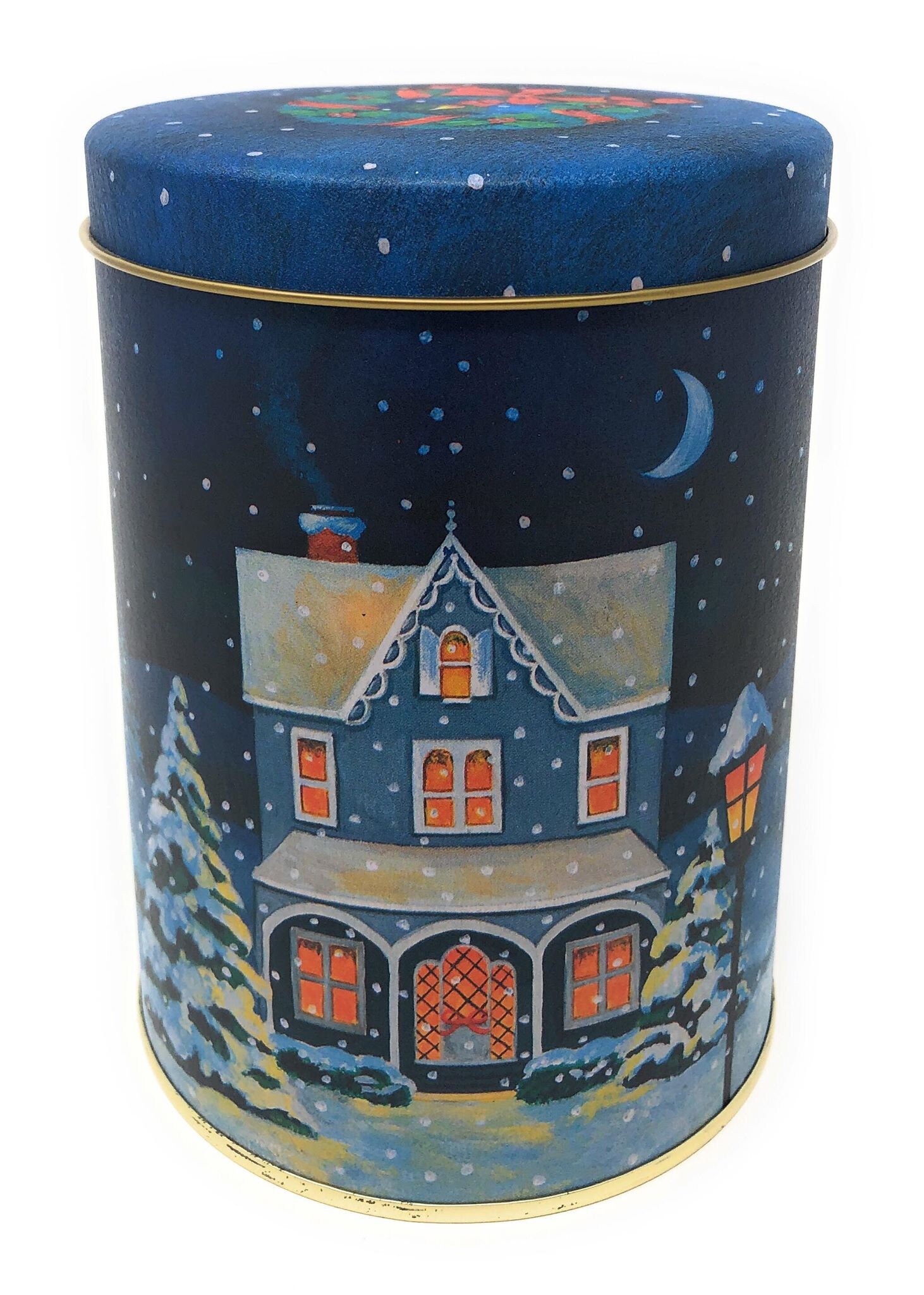 Set of 3 Christmas Holiday Nesting Tins with Lit Up Home / | Etsy