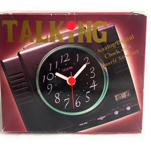 Analog and Digital Talking Desk Clock in Original Box Tested and Works ...