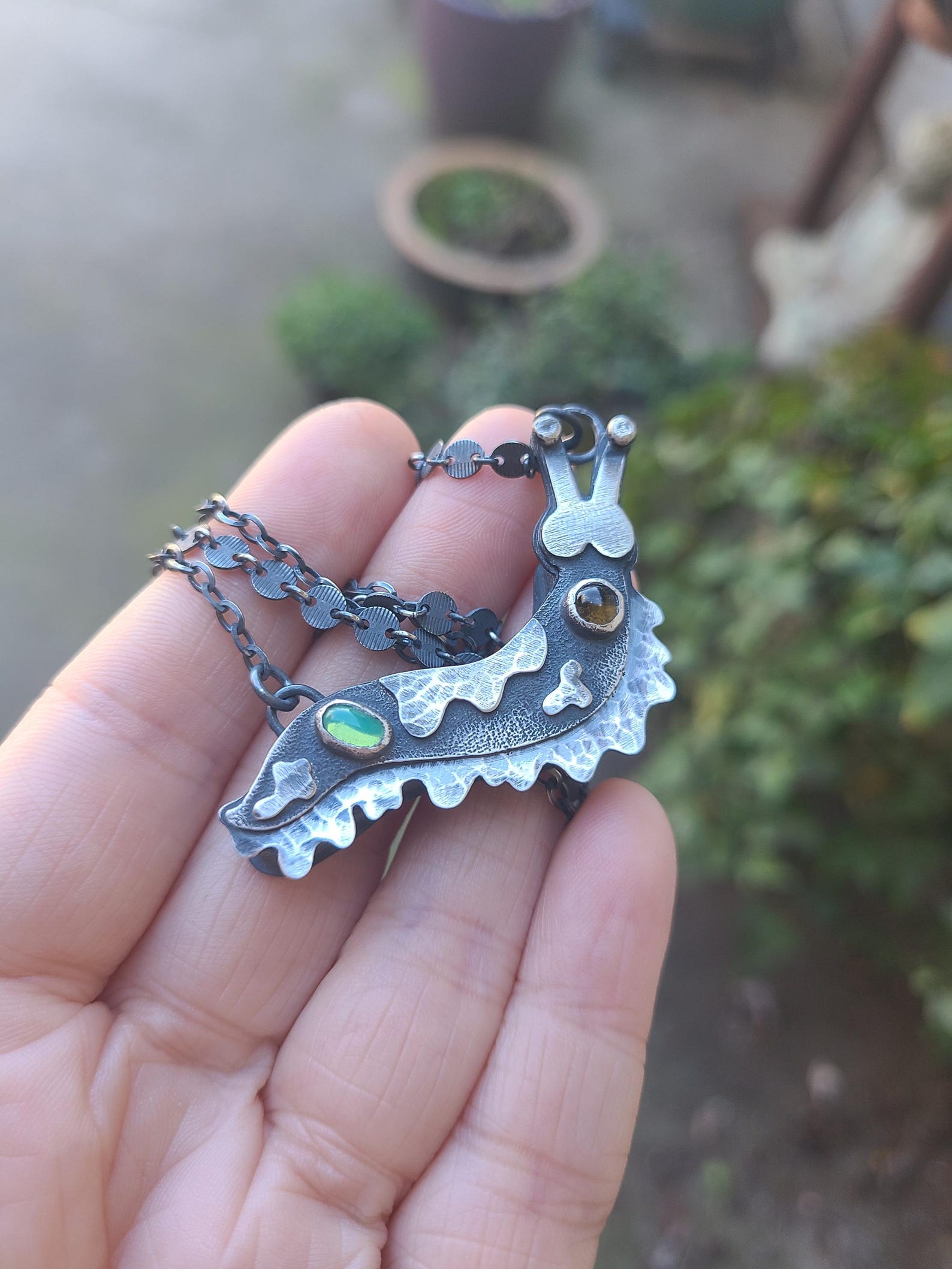 Sterling Silver Banana Slug Entomology Bug Insect Hollow-form ...