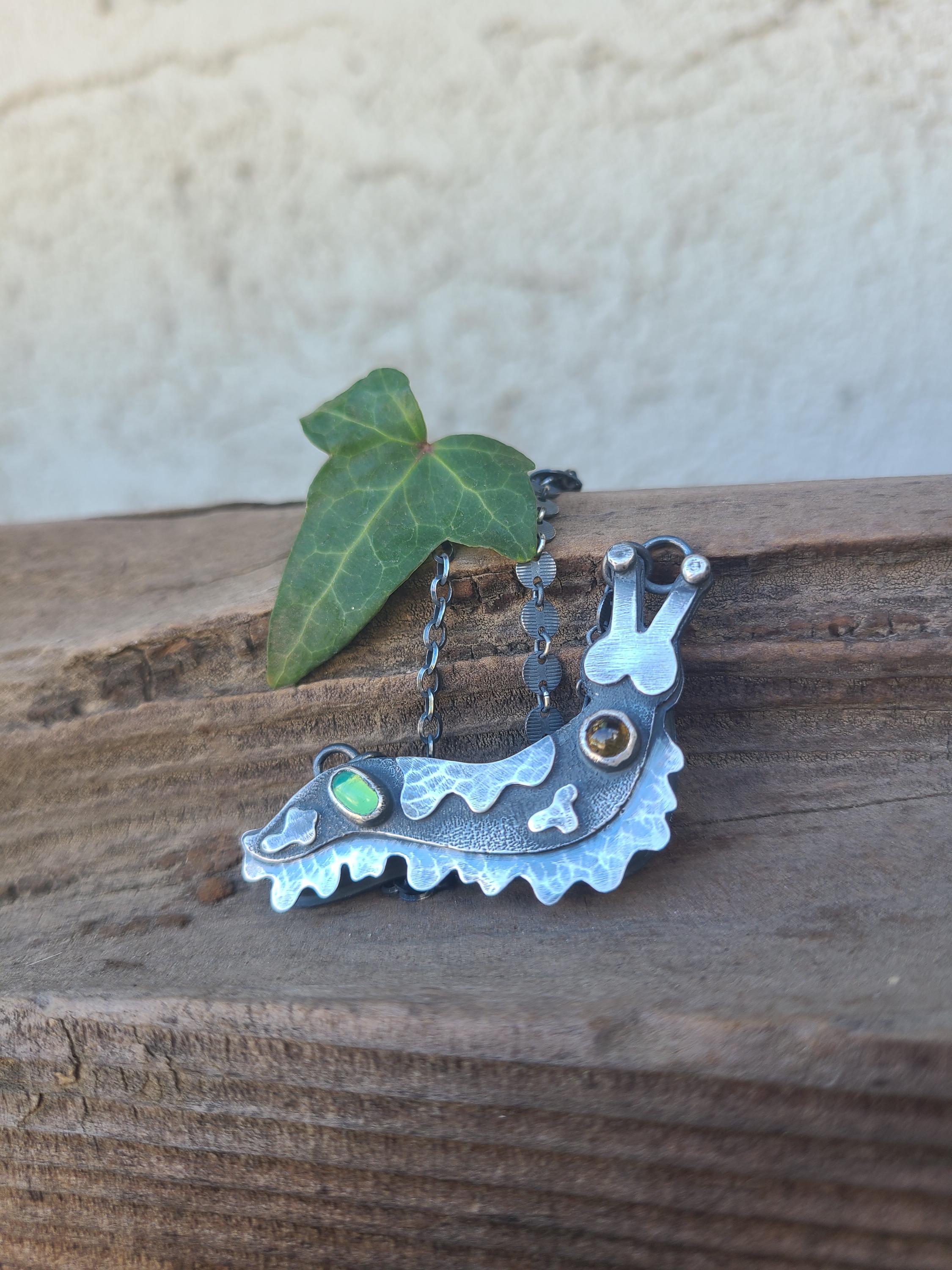 Sterling Silver Banana Slug Entomology Bug Insect Hollow-form ...