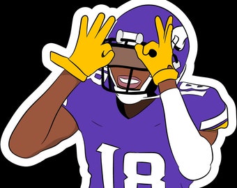 Justin Jefferson Griddy Sticker | Etsy