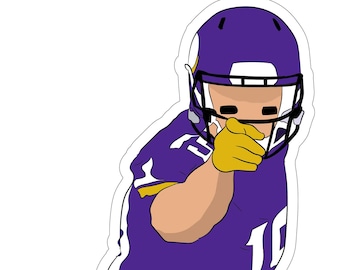 Justin Jefferson griddy Sticker - Etsy