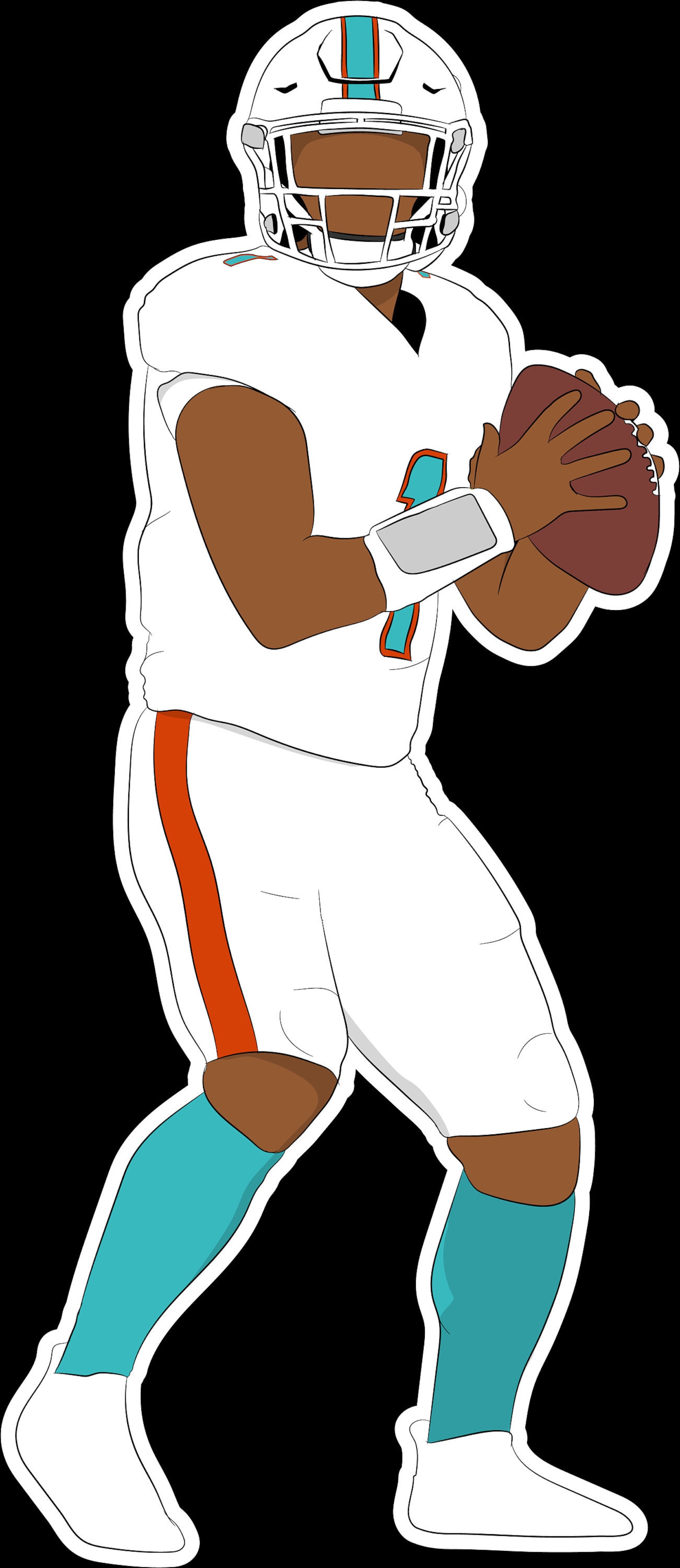 Tua Tagovailoa t1 Sticker - Etsy