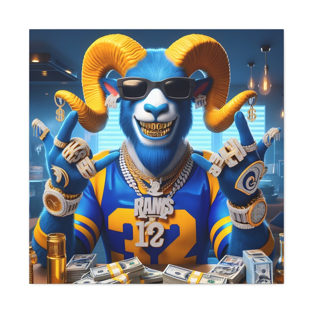 Los Angeles Rams Rapper Canvas, Wall Art, Poster, Artwork, Football Art ...