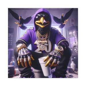 Baltimore Ravens Rapper Canvas, Wall Art, Poster, Artwork, Football Art ...